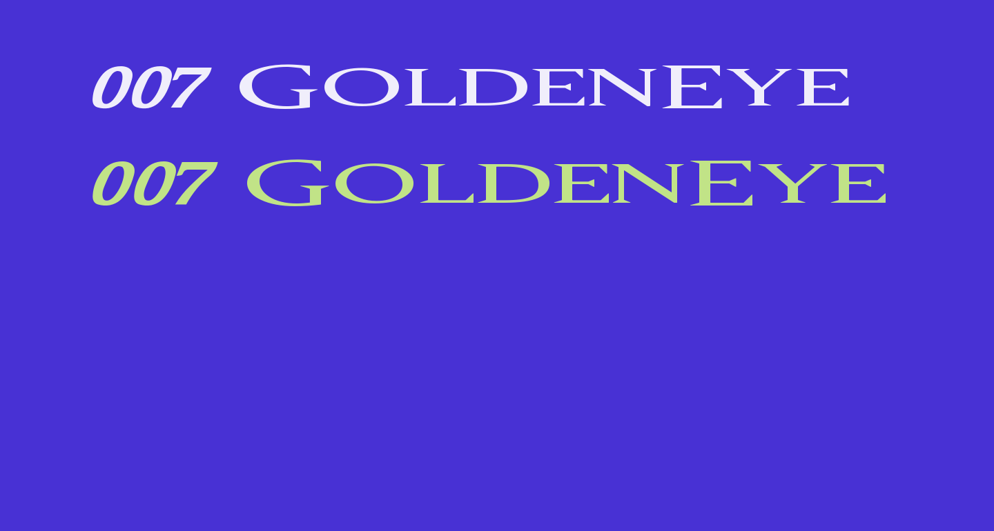 007 GoldenEye free Font - What Font Is