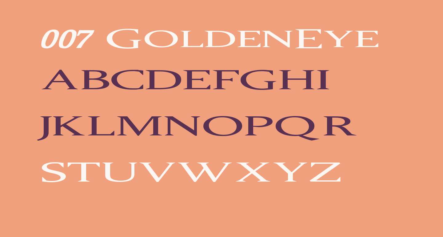 007 GoldenEye free Font - What Font Is