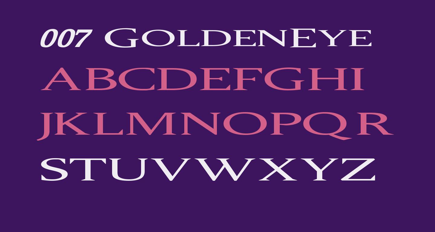 007 GoldenEye free Font - What Font Is