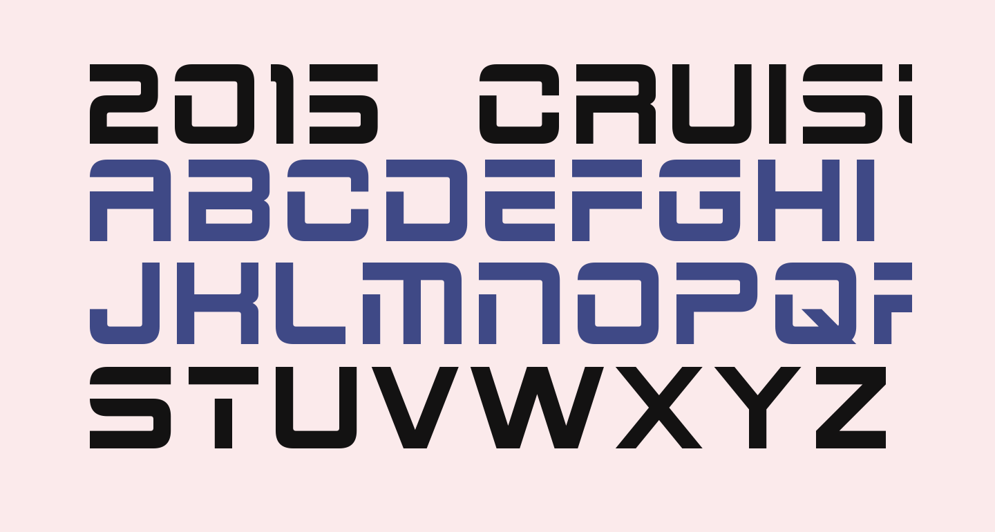 2015 Cruiser free Font - What Font Is
