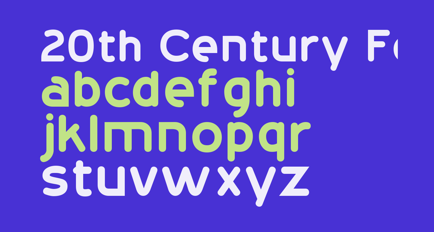 20th Century Font free Font - What Font Is