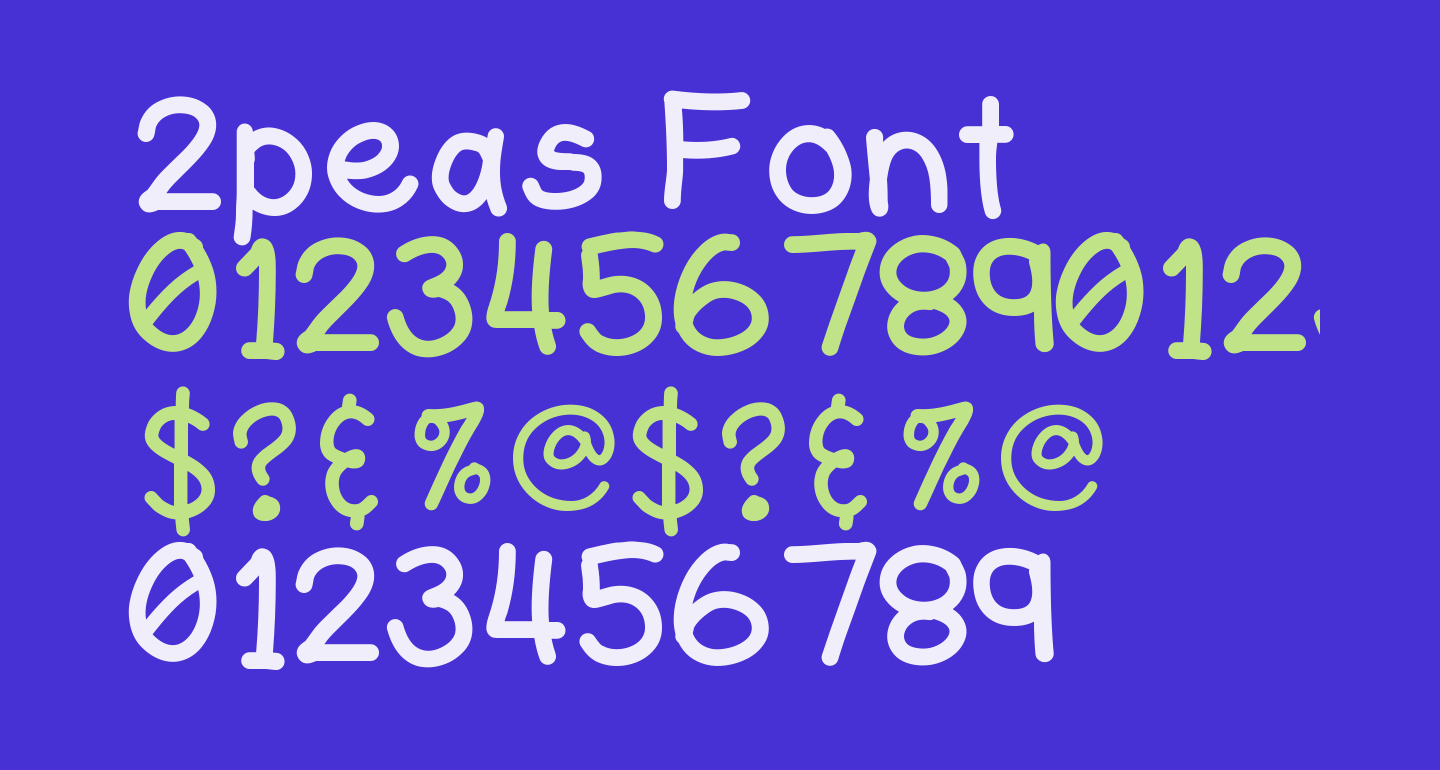 2peas free Font - What Font Is