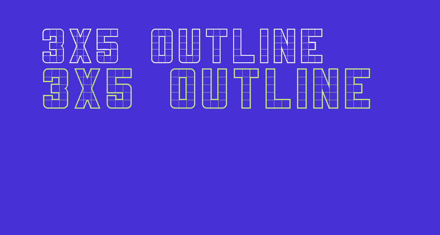 3x5 Outline free Font - What Font Is