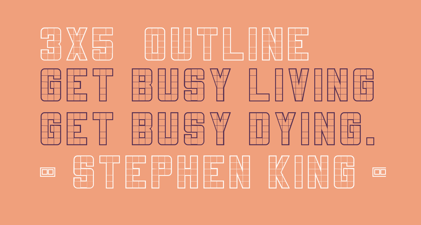 3x5 Outline free Font - What Font Is