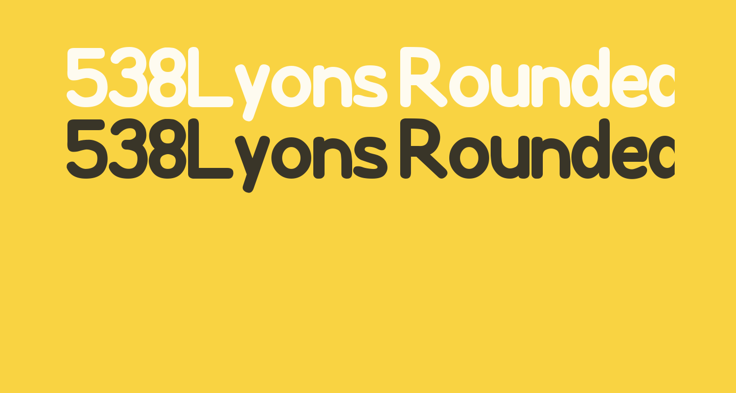 538Lyons Rounded Regular free Font - What Font Is