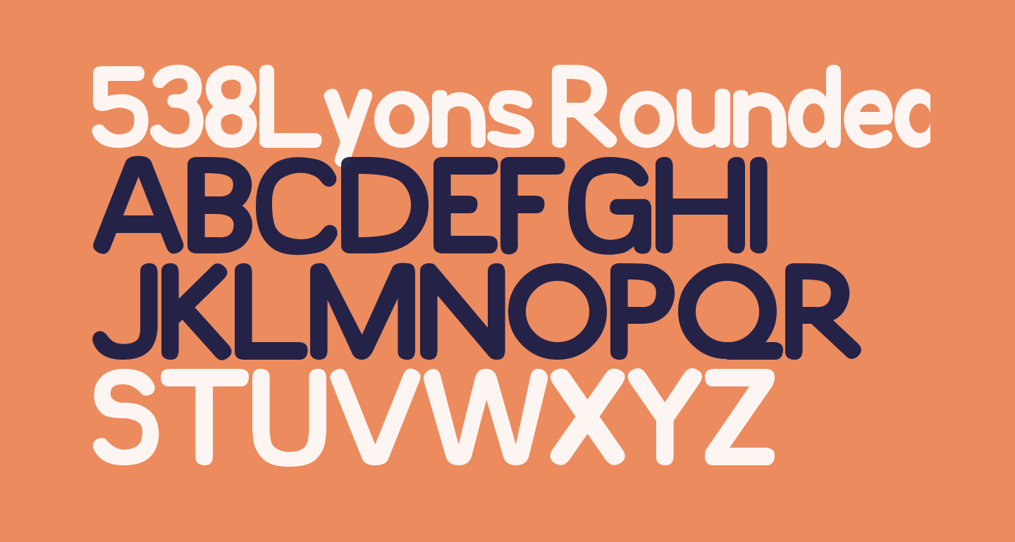 538Lyons Rounded Regular free Font - What Font Is