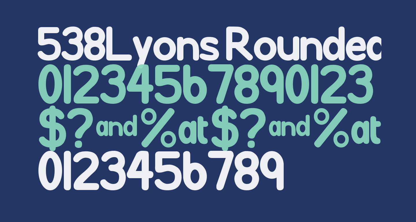 538Lyons Rounded Regular free Font - What Font Is