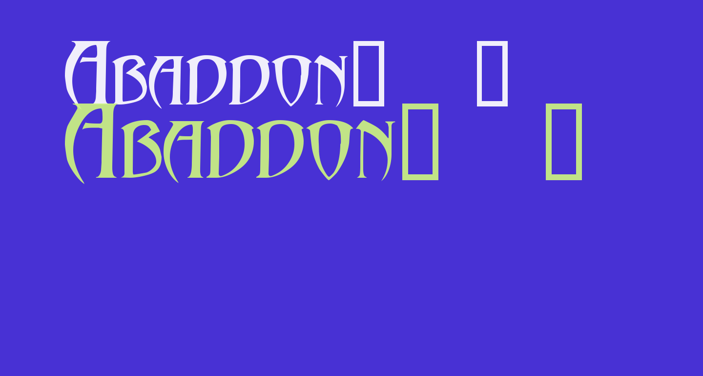 Abaddon!\' free Font - What Font Is