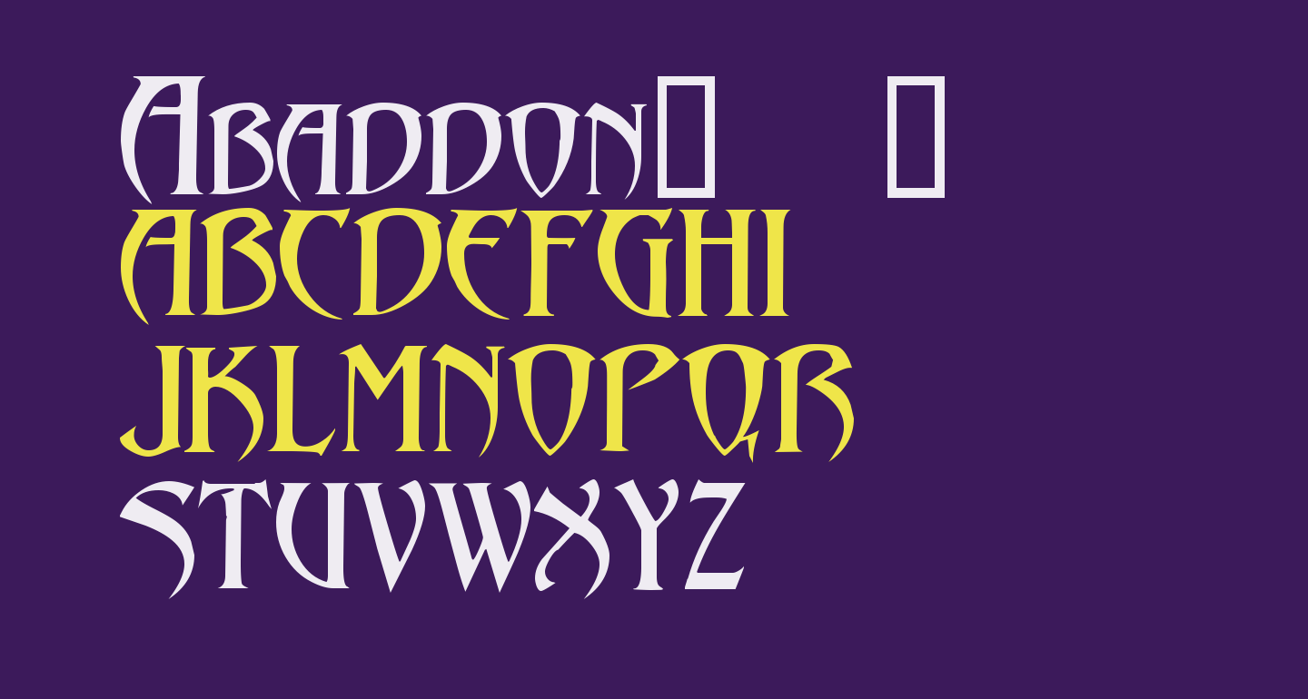Abaddon!\' free Font - What Font Is