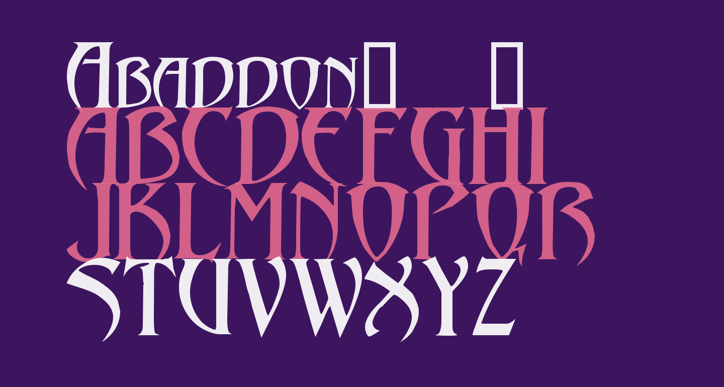 Abaddon!\' free Font - What Font Is