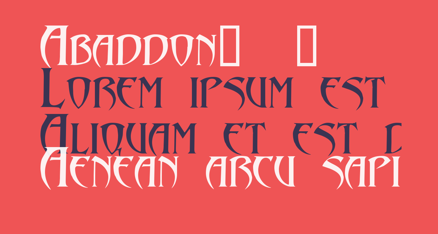 Abaddon!\' free Font - What Font Is