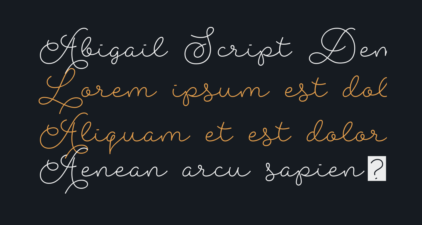 Abigail Script Demo Regular free Font - What Font Is