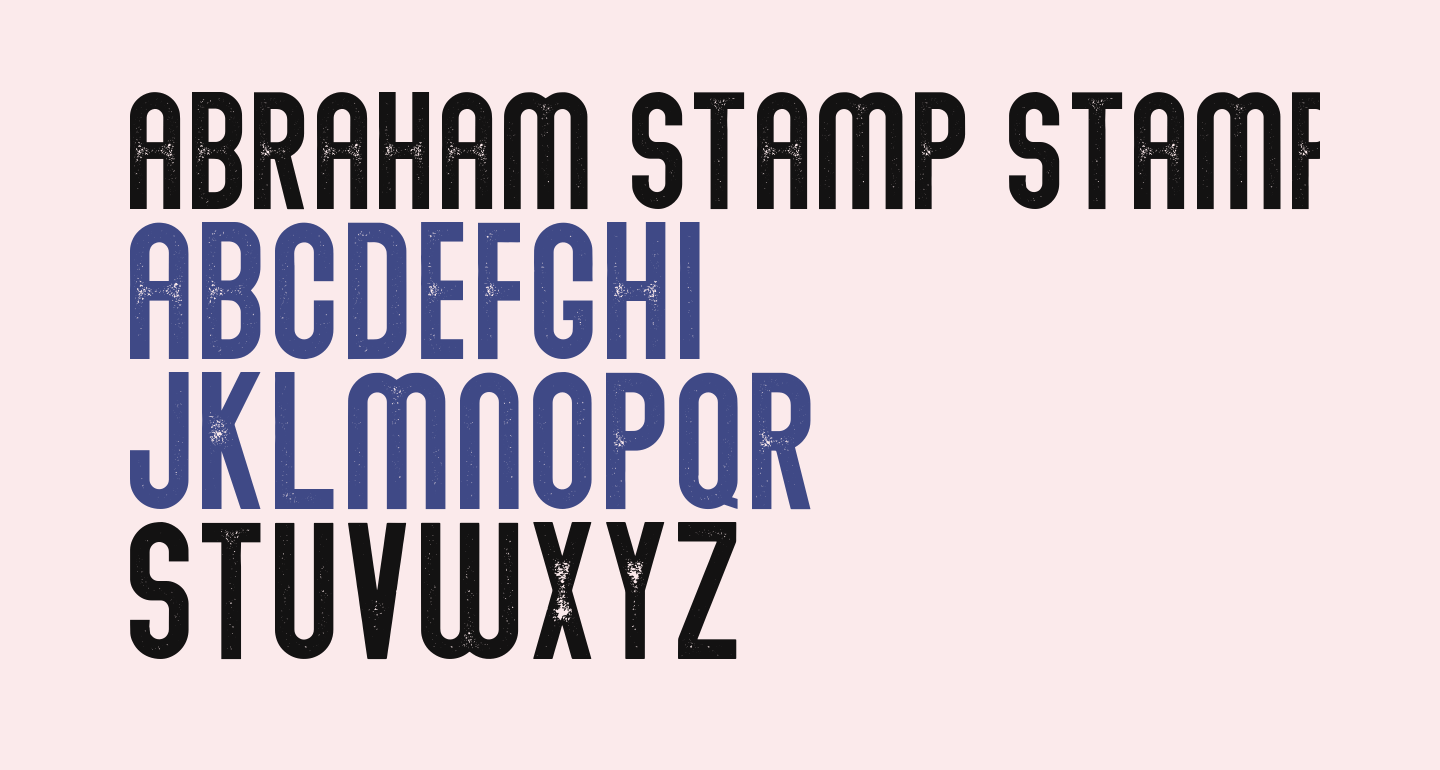 Abraham Stamp Stamp free Font - What Font Is