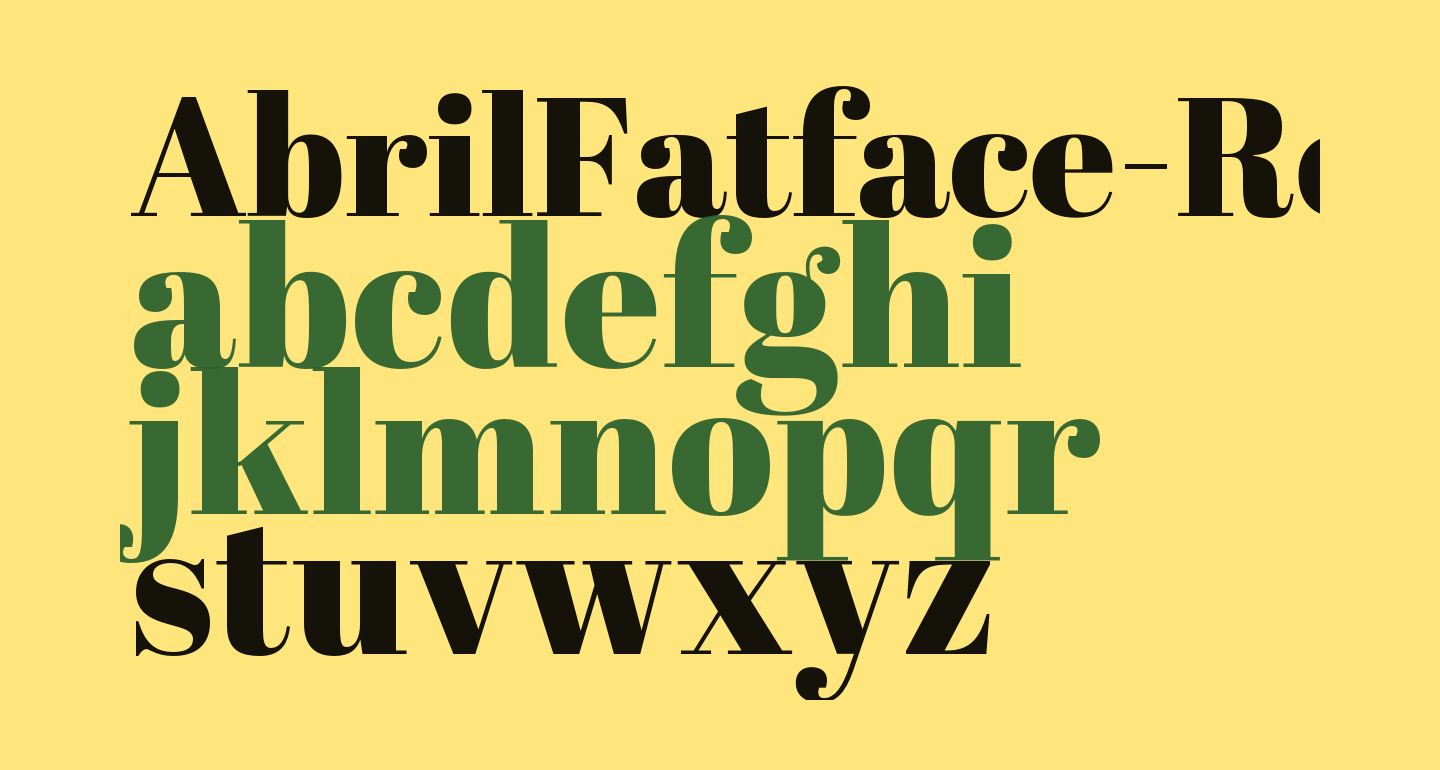 AbrilFatface-Regular free Font - What Font Is