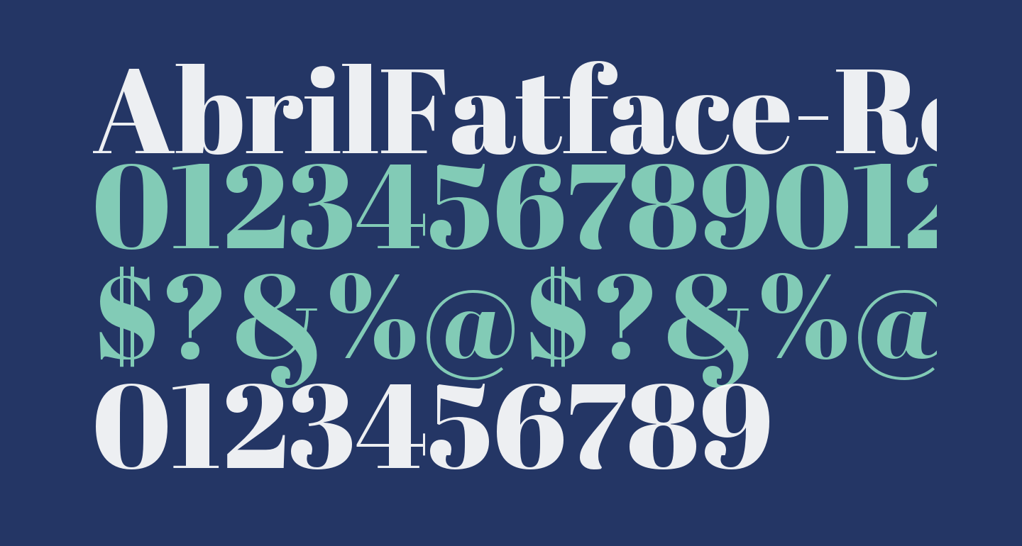 AbrilFatface-Regular free Font - What Font Is