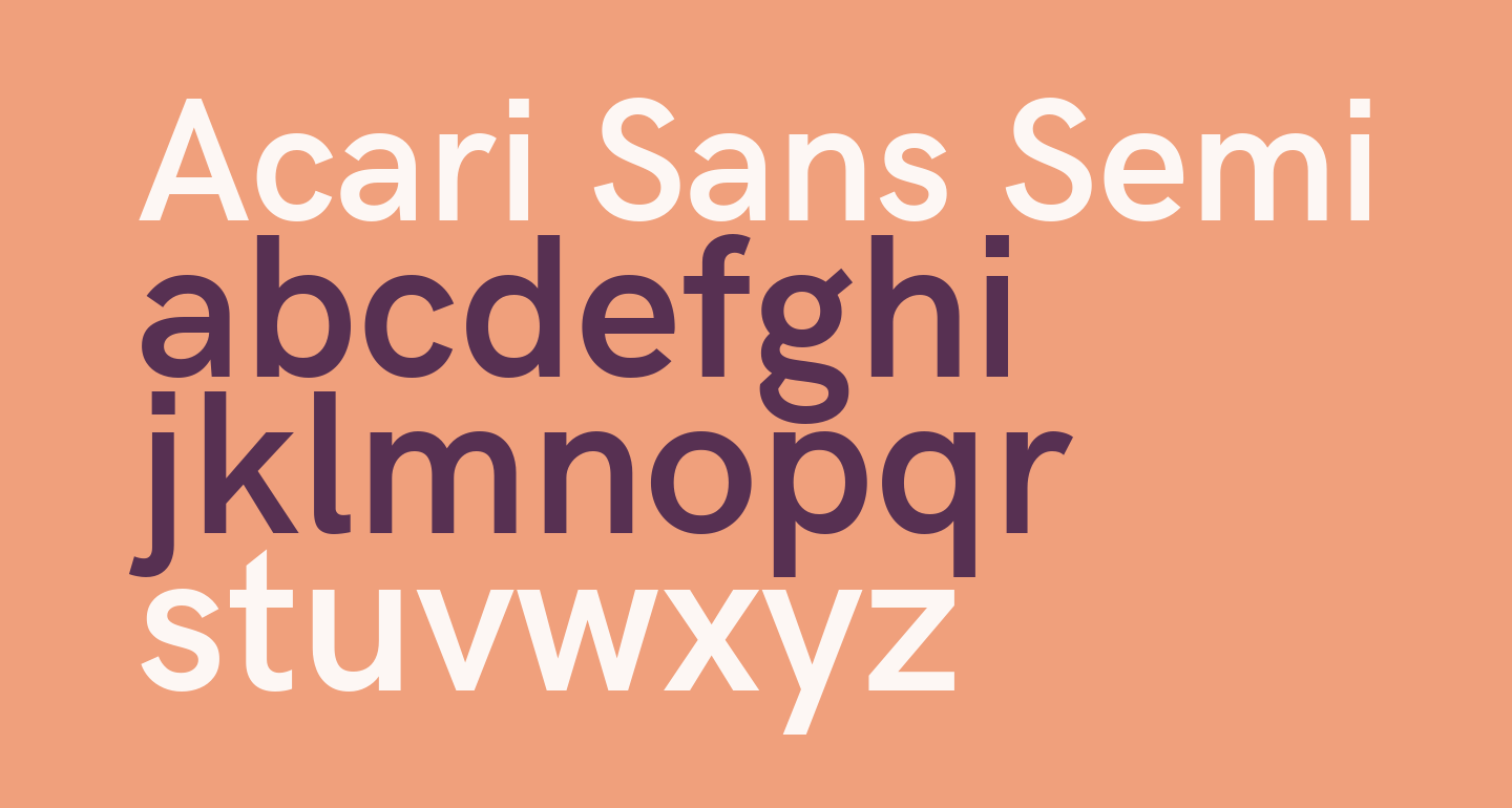 Acari Sans SemiBold free Font - What Font Is