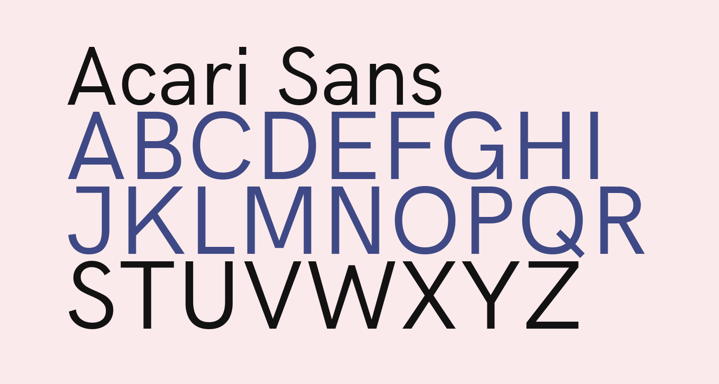 Acari Sans free Font - What Font Is