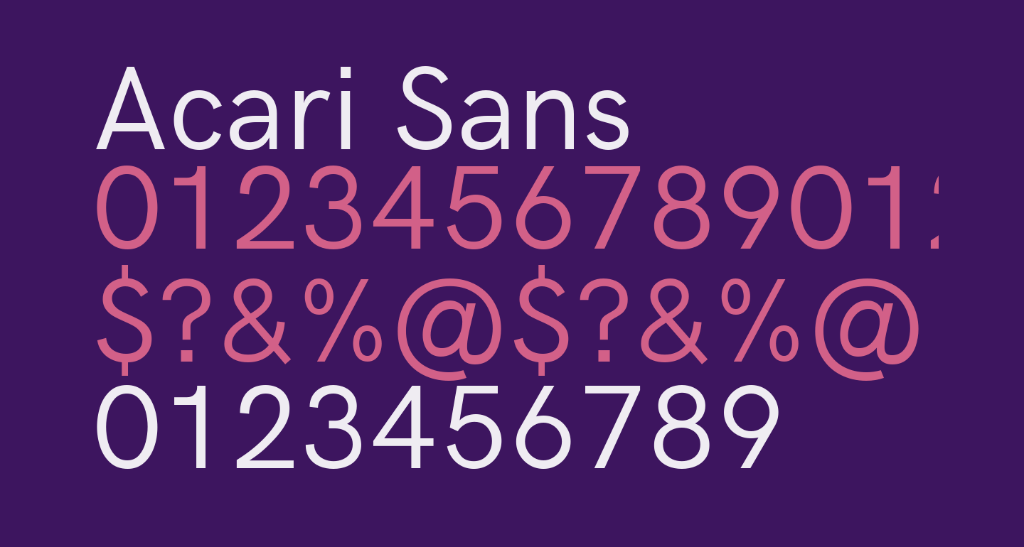 Acari Sans free Font - What Font Is