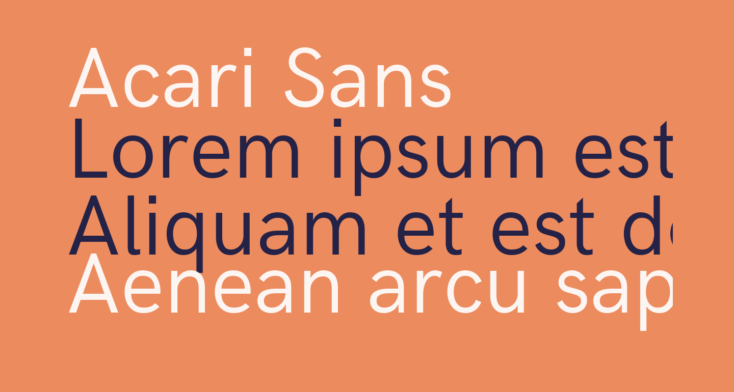 Acari Sans free Font - What Font Is