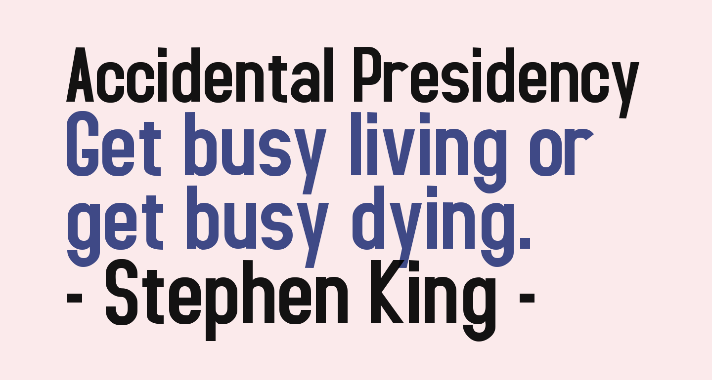 Accidental Presidency free Font - What Font Is