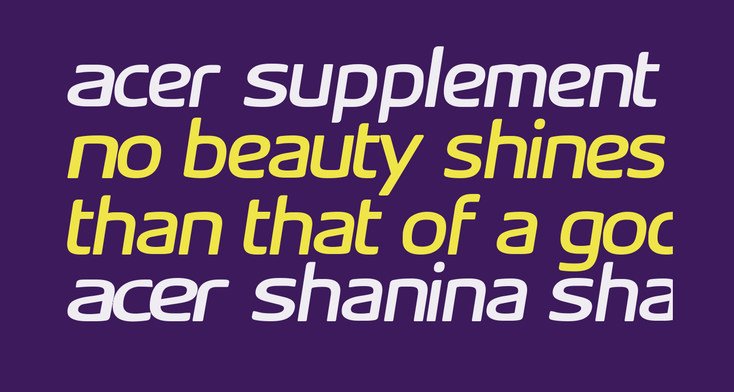 Acer Supplement free Font - What Font Is