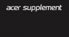 Acer Supplement free Font - What Font Is