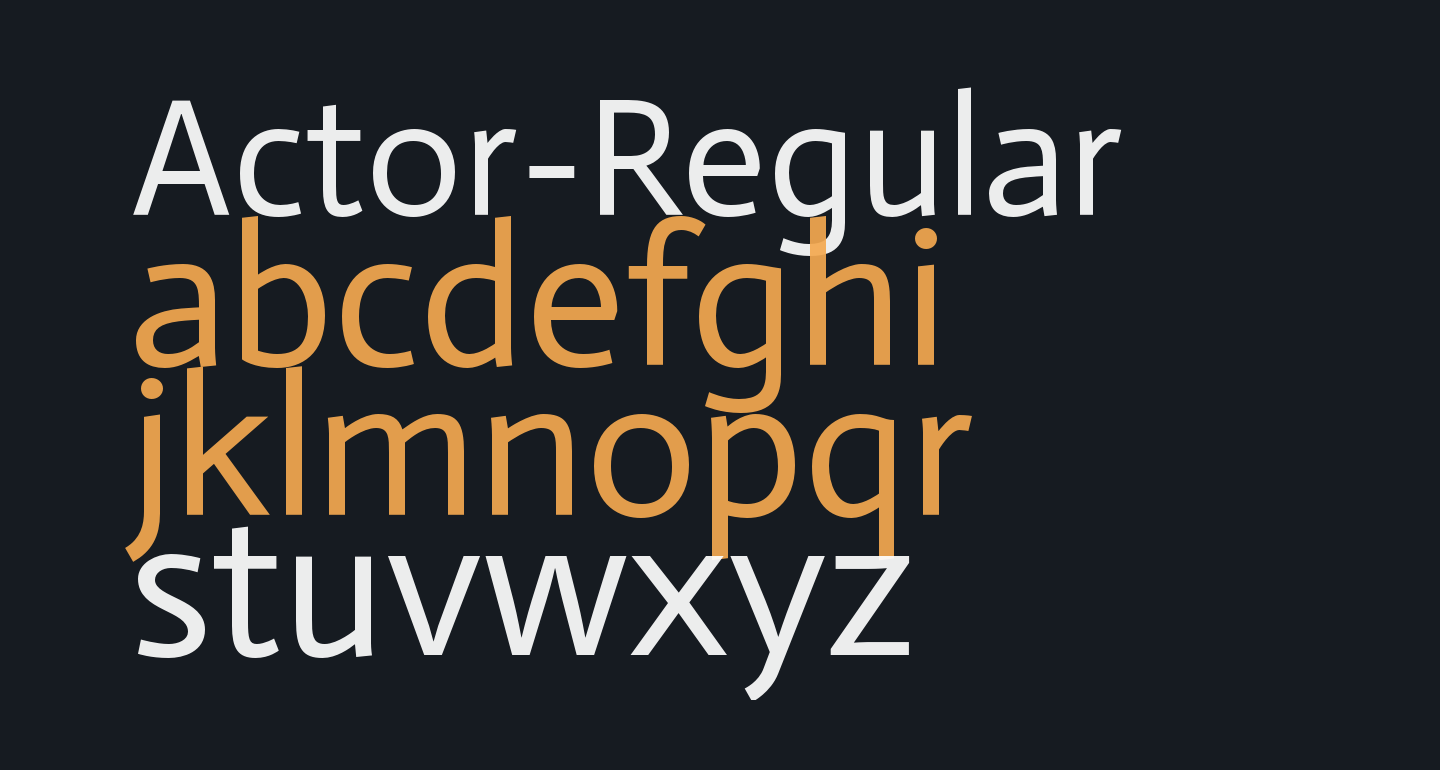 Actor-Regular free Font - What Font Is