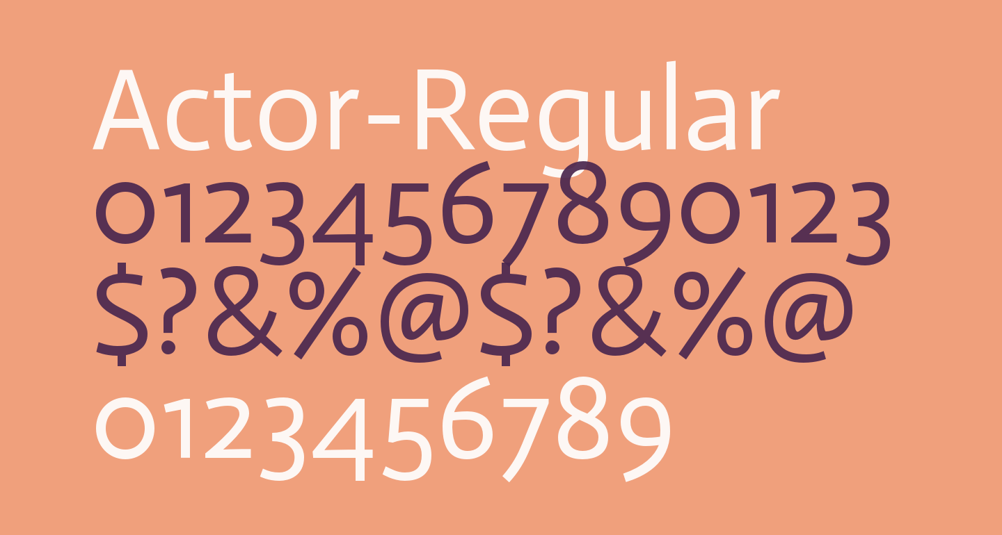 Actor-Regular free Font - What Font Is