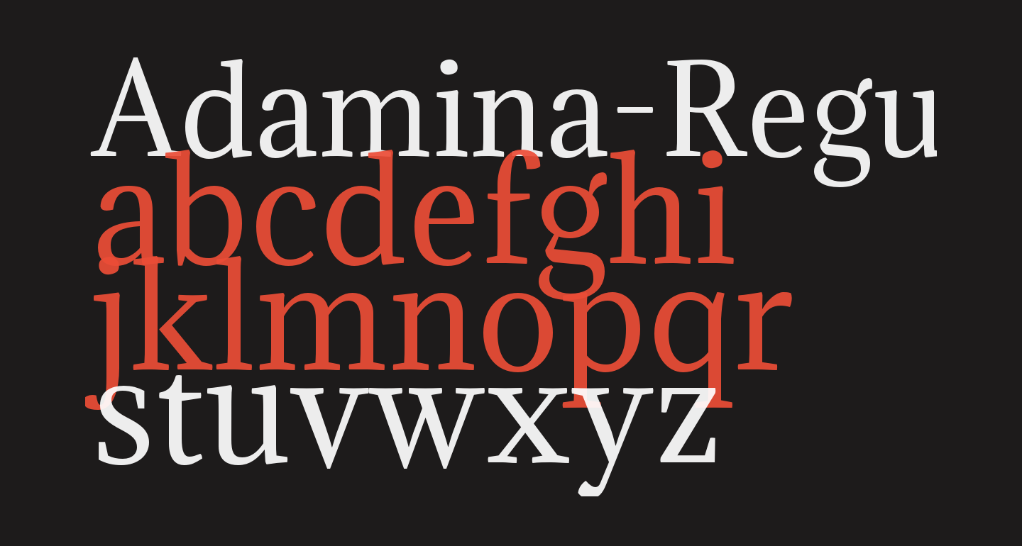 Adamina-Regular free Font - What Font Is