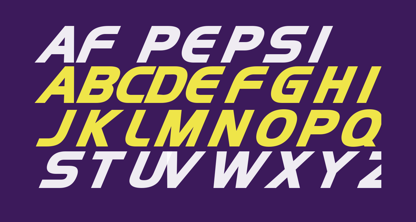 AF PEPSI free Font - What Font Is