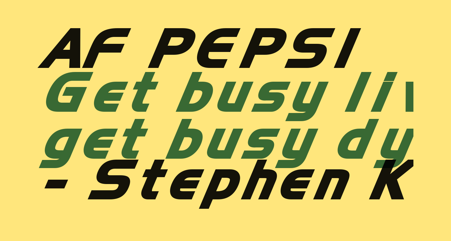 AF PEPSI free Font - What Font Is