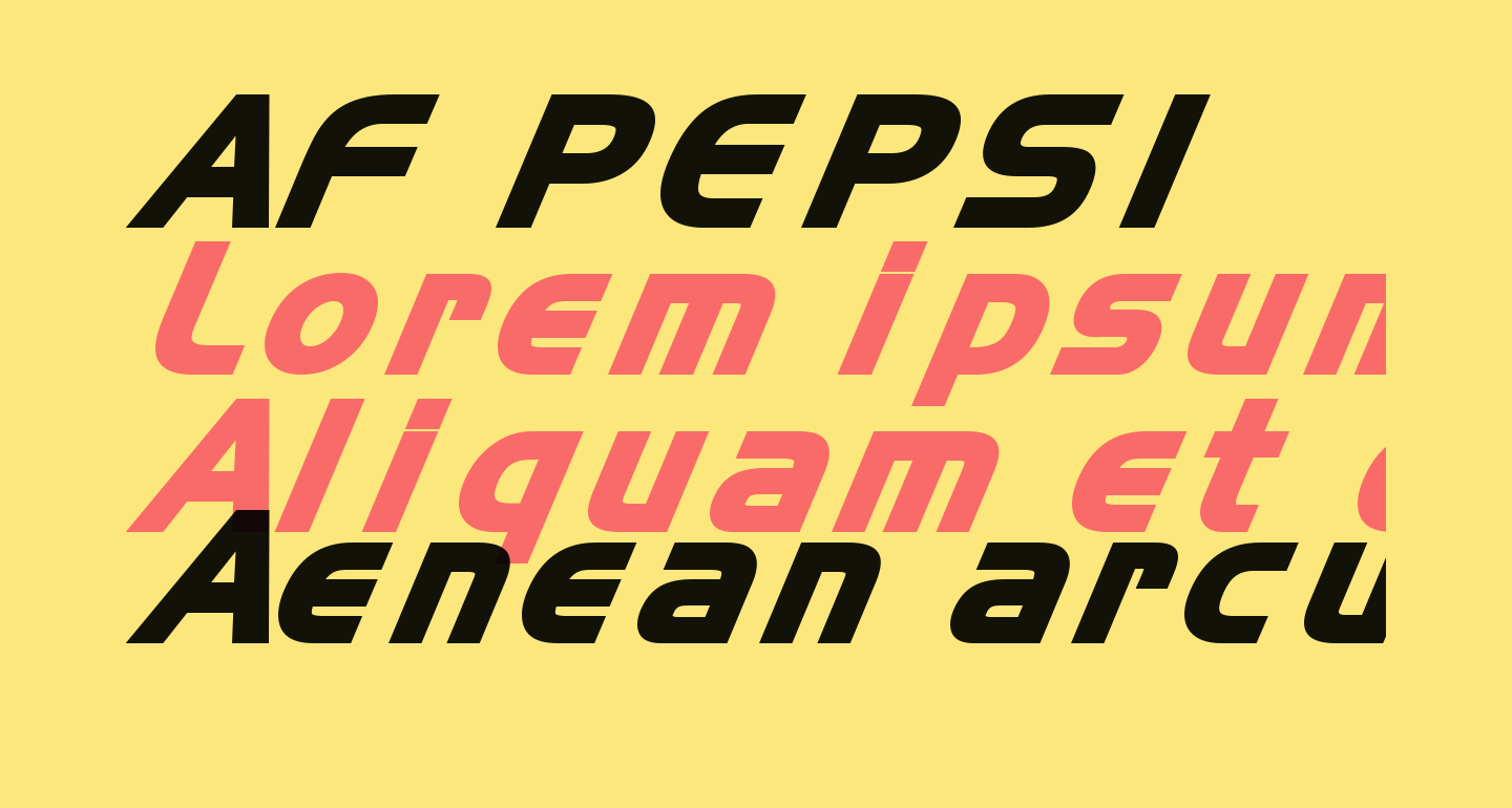 AF PEPSI free Font - What Font Is