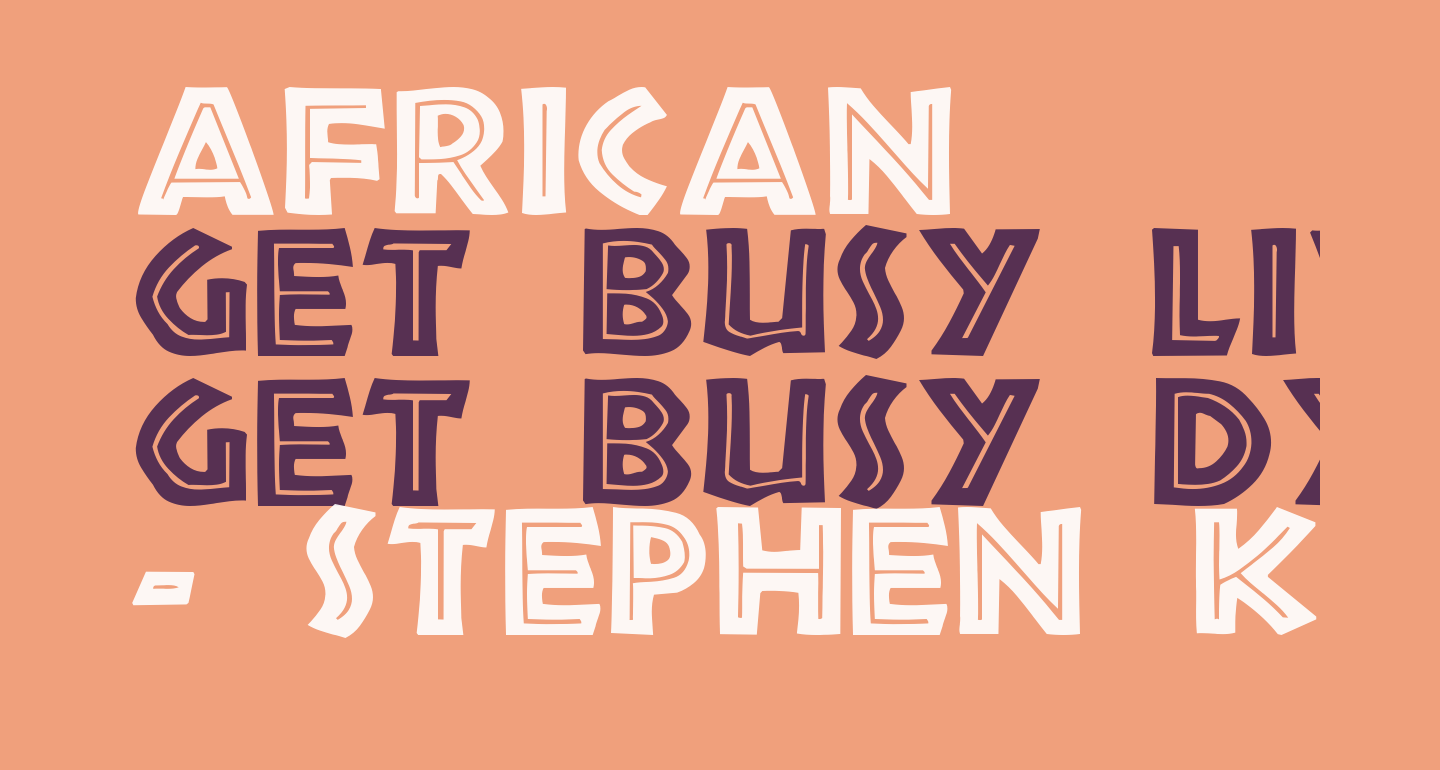 African free Font - What Font Is