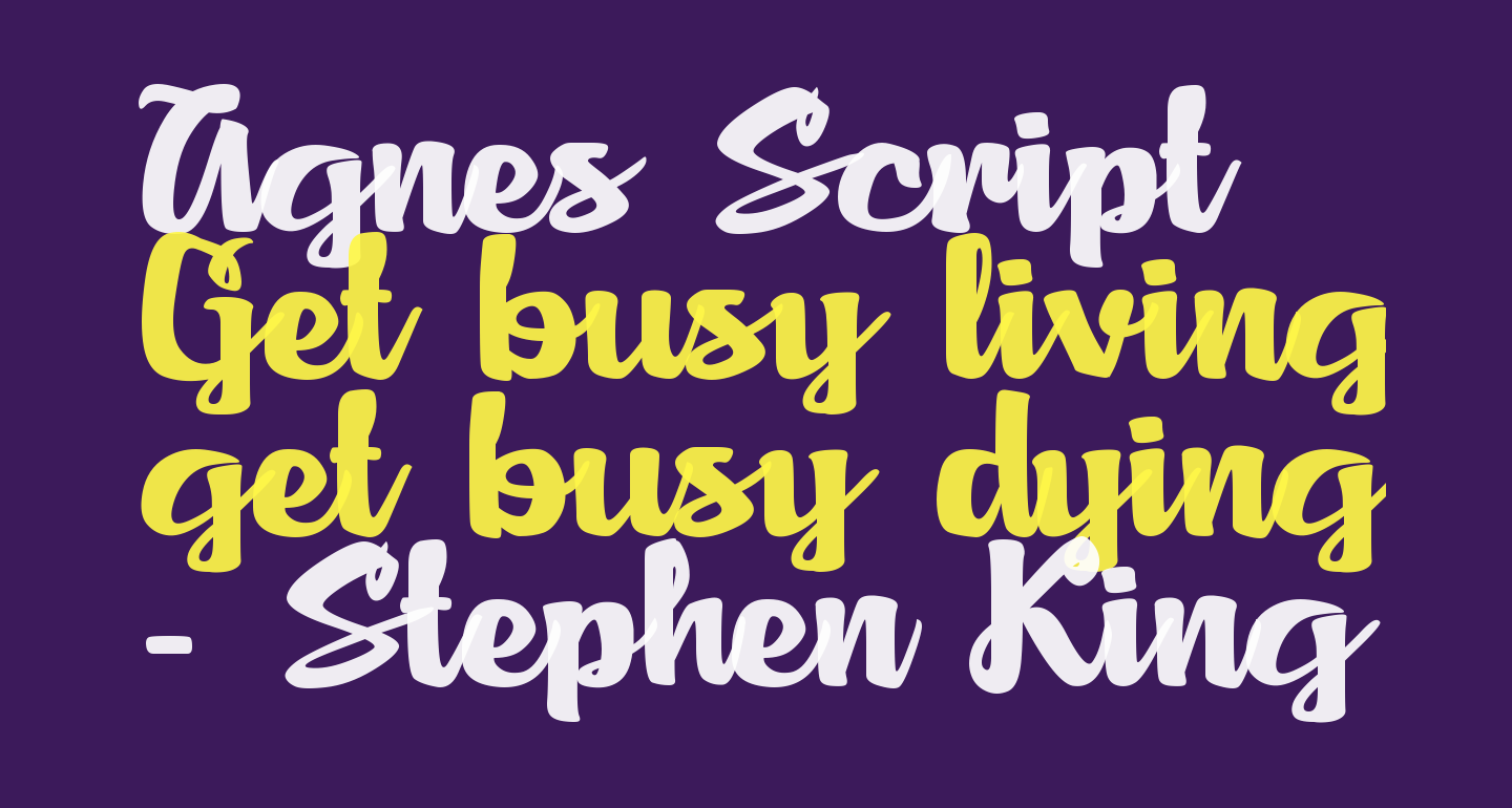 Agnes Script free Font - What Font Is