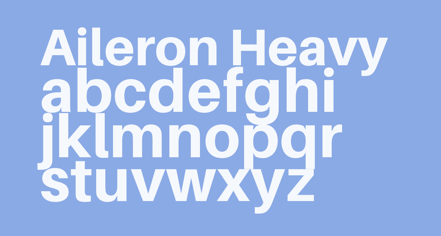 Aileron Heavy free Font - What Font Is