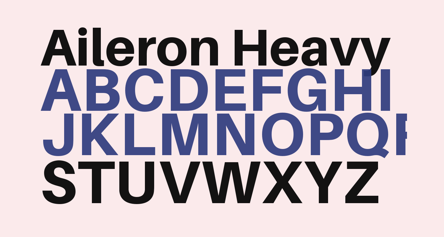 Aileron Heavy free Font - What Font Is