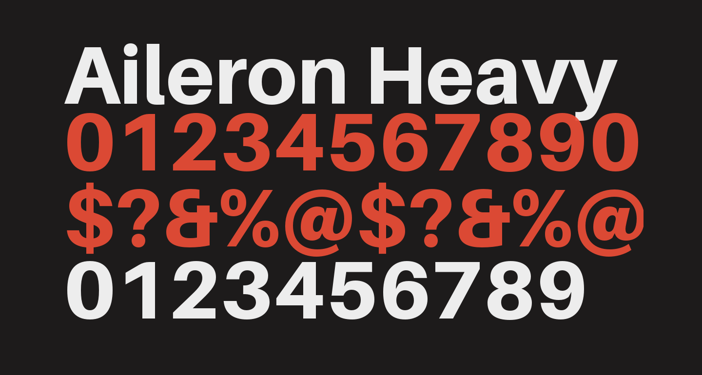 Aileron Heavy free Font - What Font Is