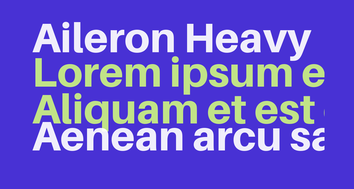 Aileron Heavy free Font - What Font Is