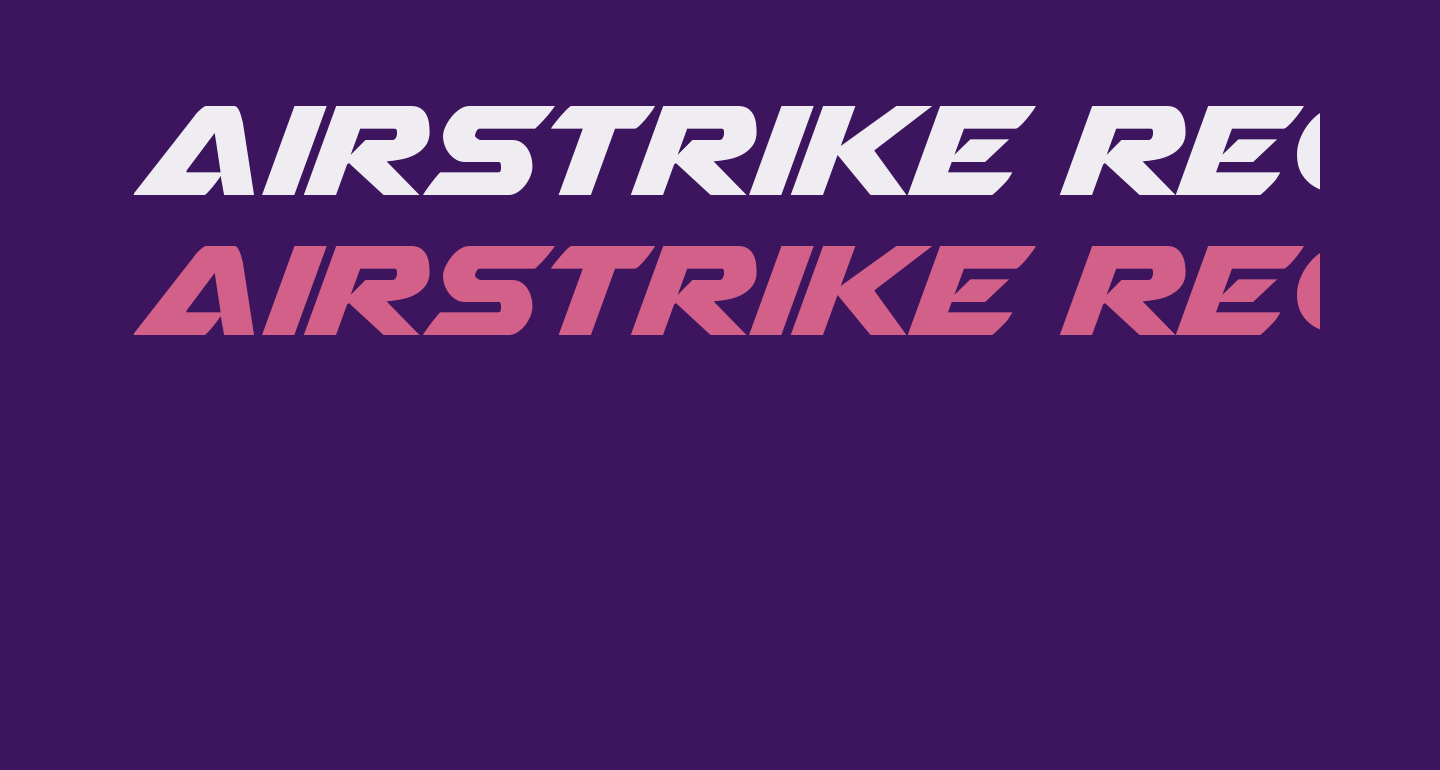 Airstrike Regular free Font - What Font Is