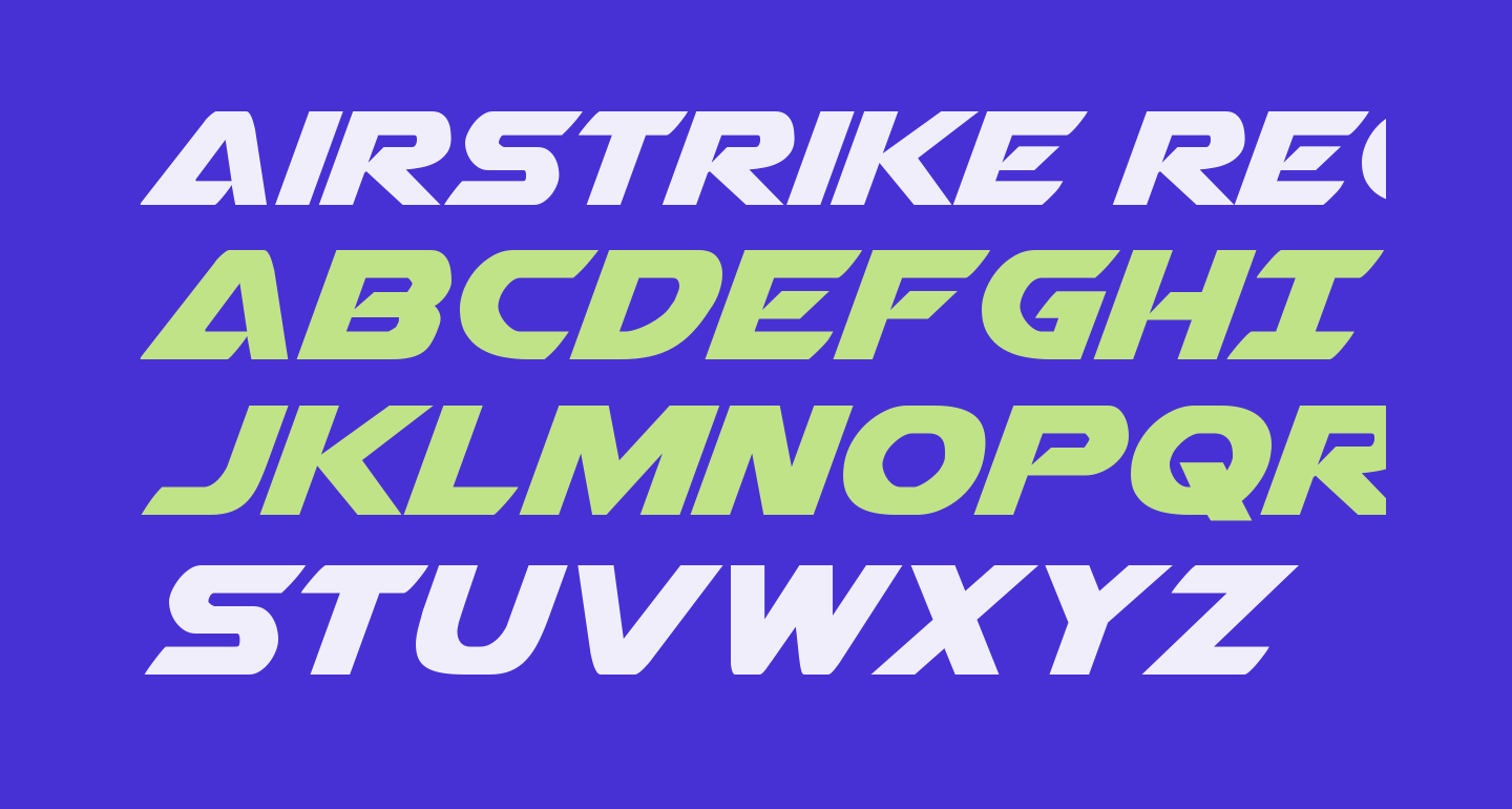 Airstrike Regular free Font - What Font Is