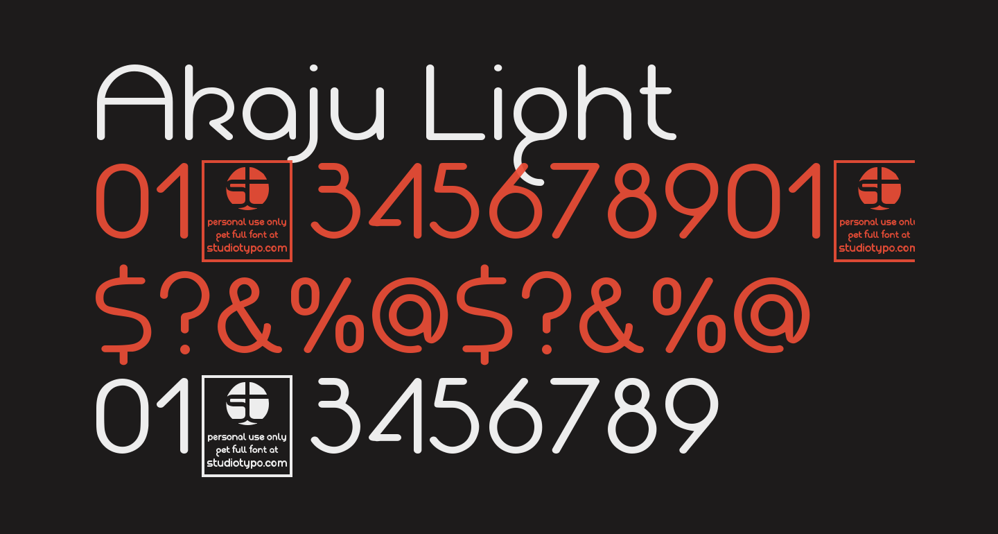 Akaju Light free Font - What Font Is