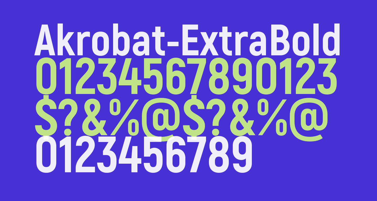 Akrobat-ExtraBold free Font - What Font Is