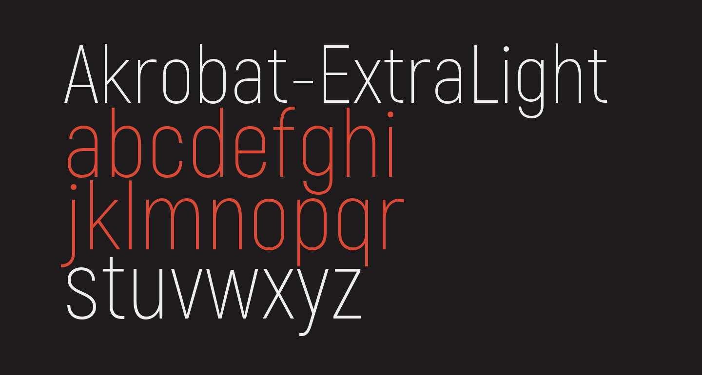 Akrobat-ExtraLight free Font - What Font Is