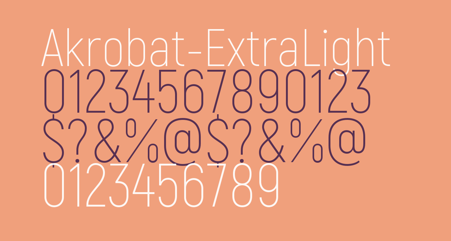 Akrobat-ExtraLight free Font - What Font Is