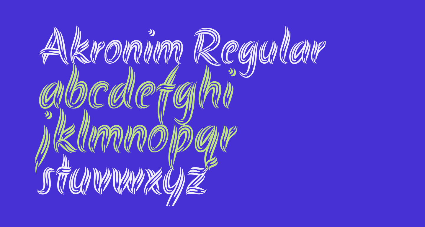 Akronim Regular free Font - What Font Is