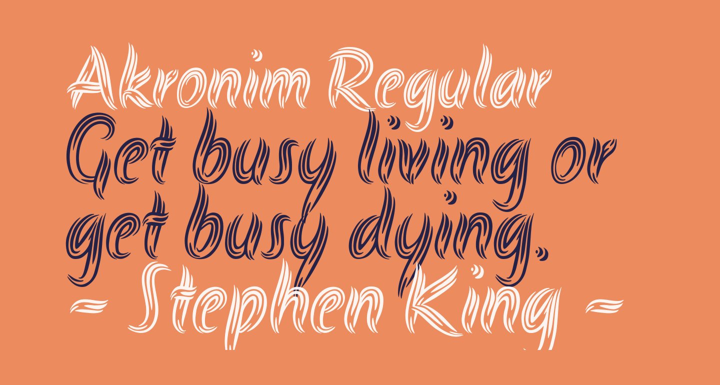 Akronim Regular free Font - What Font Is