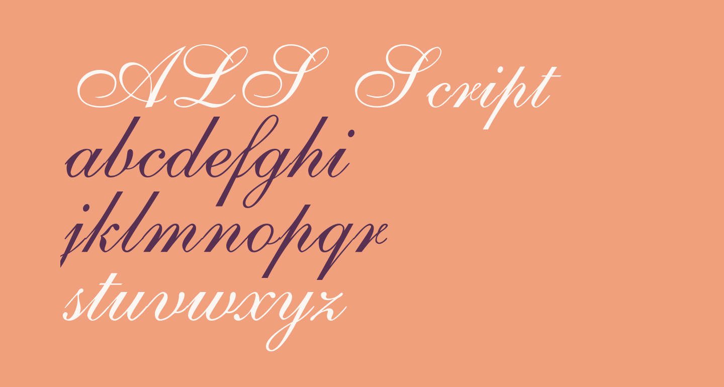 ALS Script free Font - What Font Is