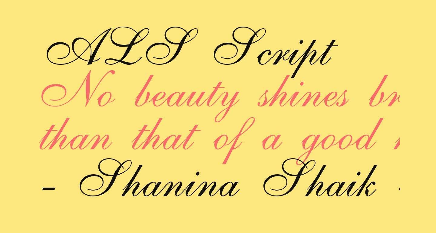 ALS Script free Font - What Font Is
