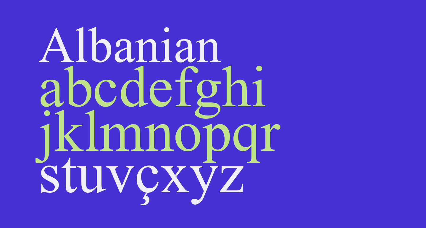 Albanian free Font - What Font Is