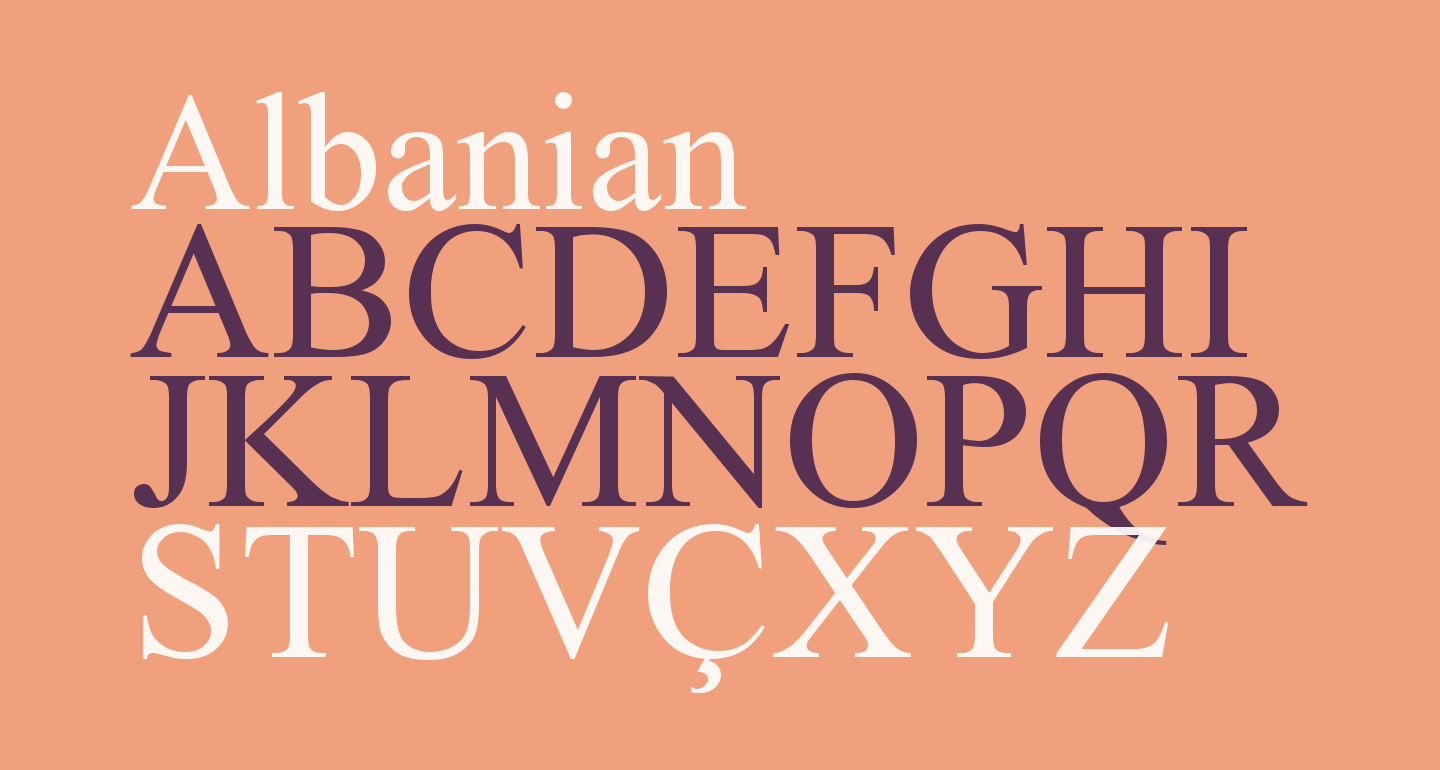 Albanian free Font - What Font Is